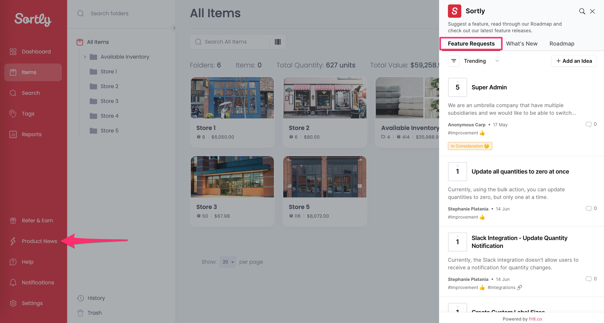 Feature Requests + Product Roadmap – Sortly Help Center