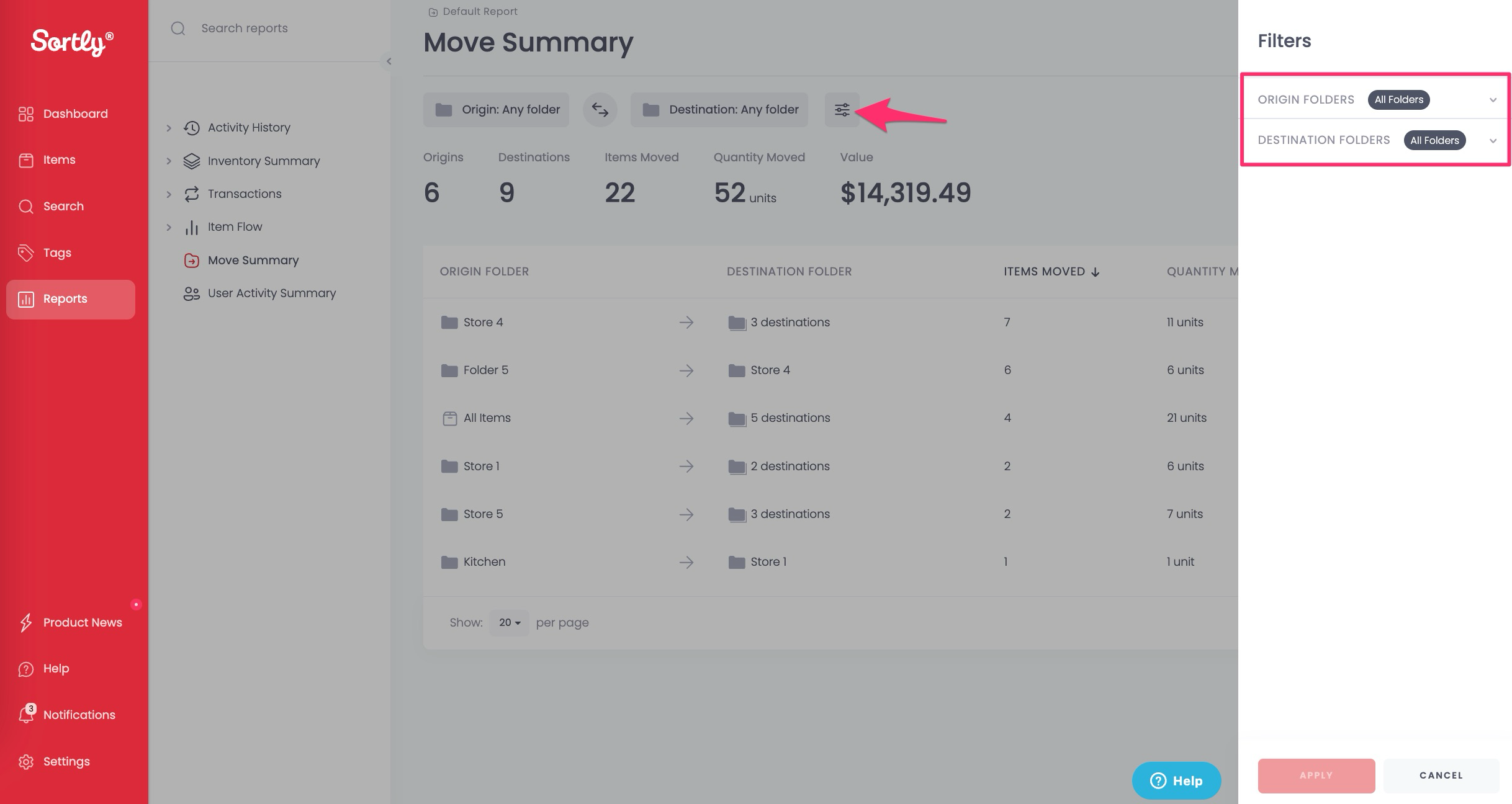Saved Reports – Sortly Help Center
