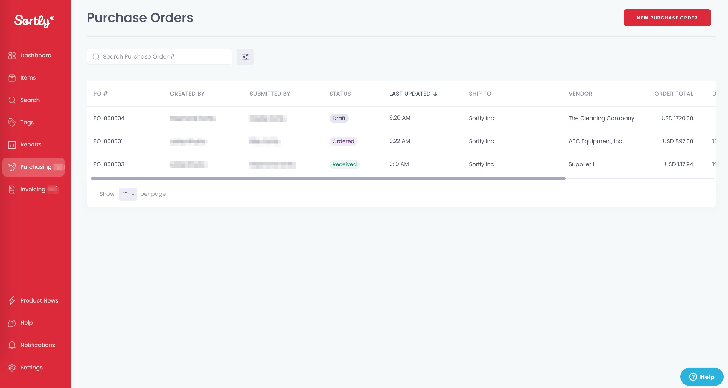 Purchase Orders – Sortly Support