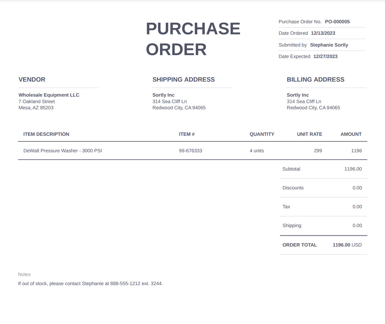 Purchase Orders – Sortly Support