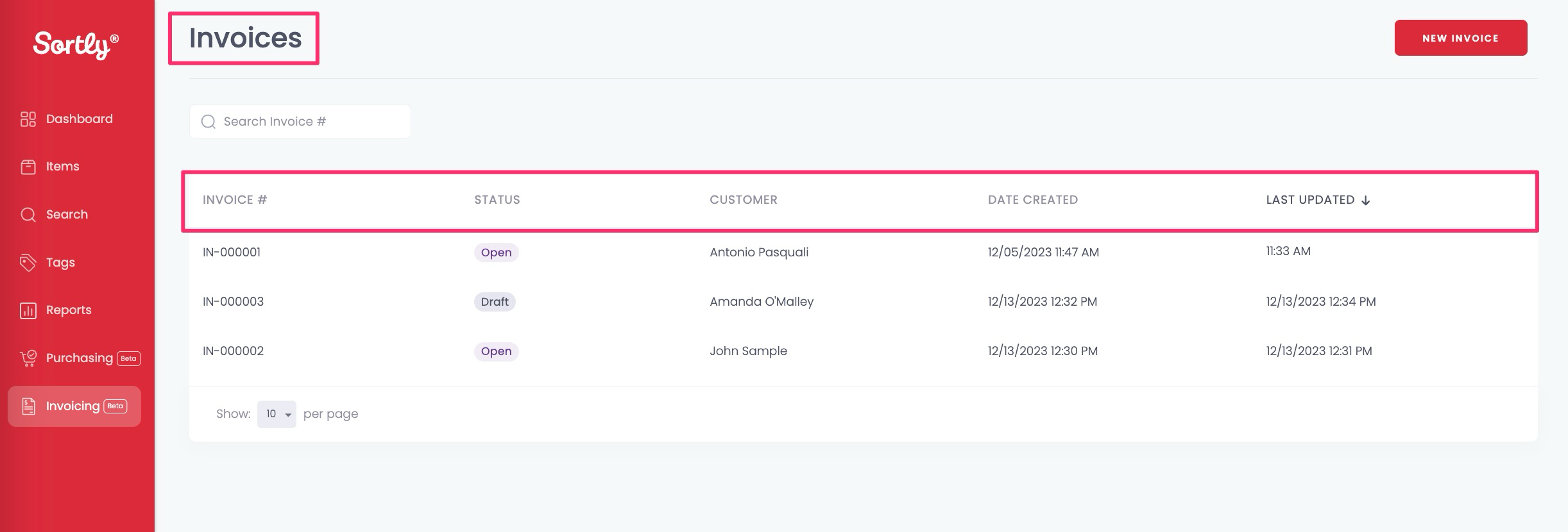 Invoices – Sortly Support