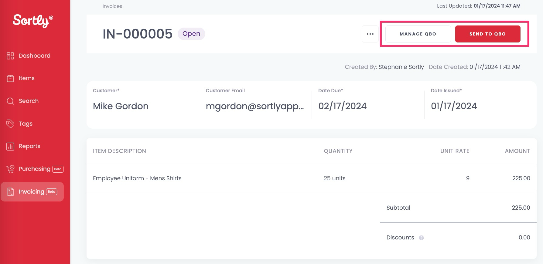 QuickBooks Online Integration – Sortly Support
