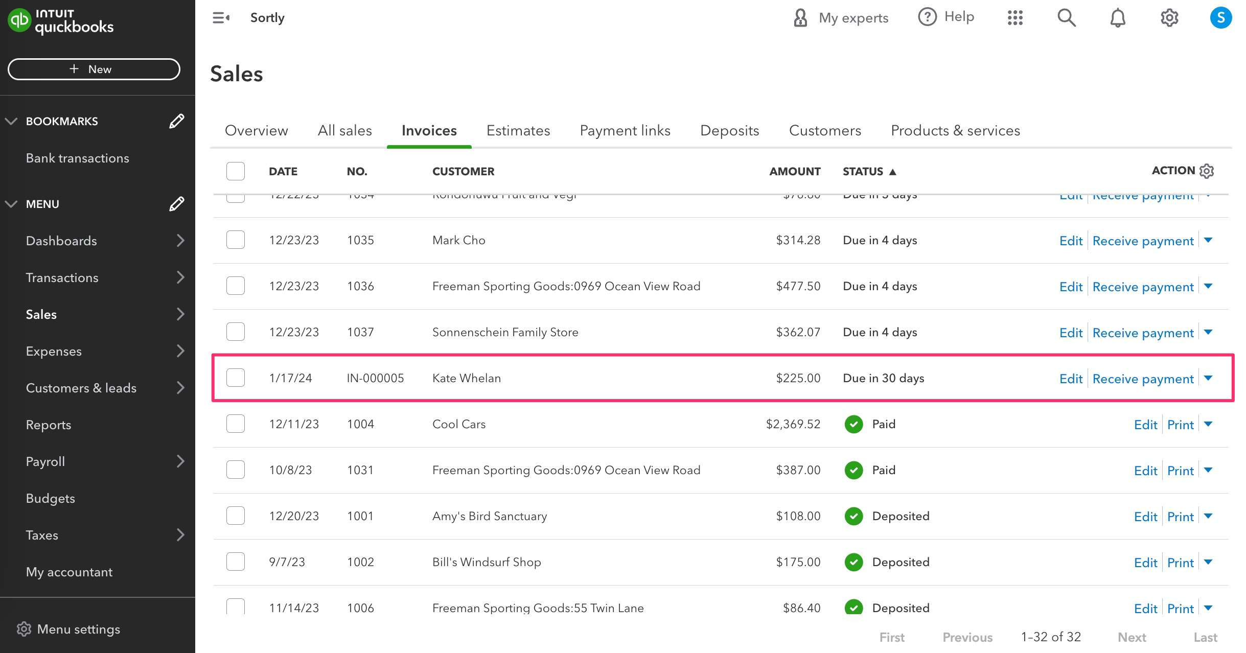 Invoices – Sortly Support