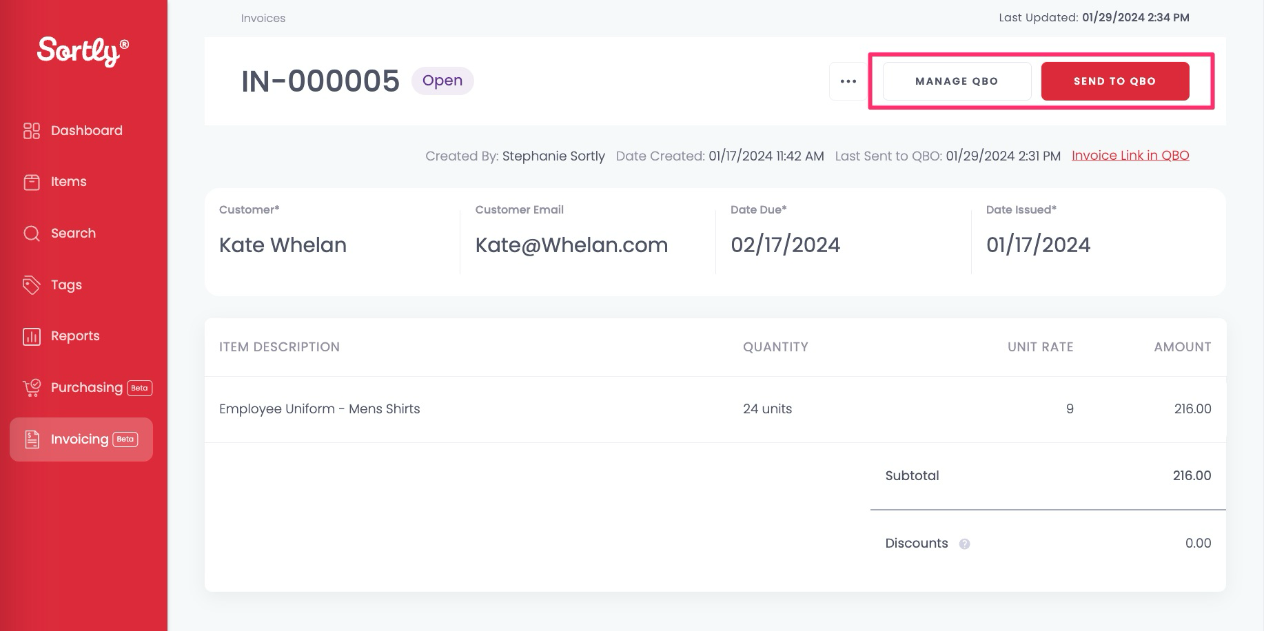 Invoices – Sortly Support