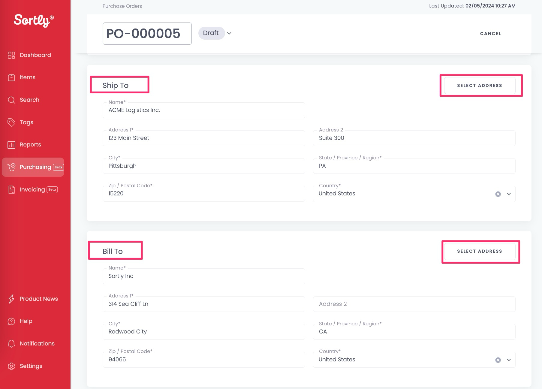 Purchase Orders – Sortly Support