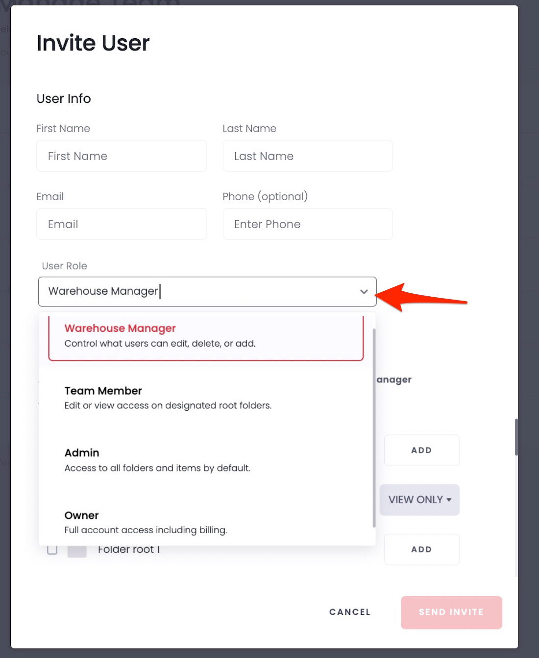 Manage Team – Sortly Support