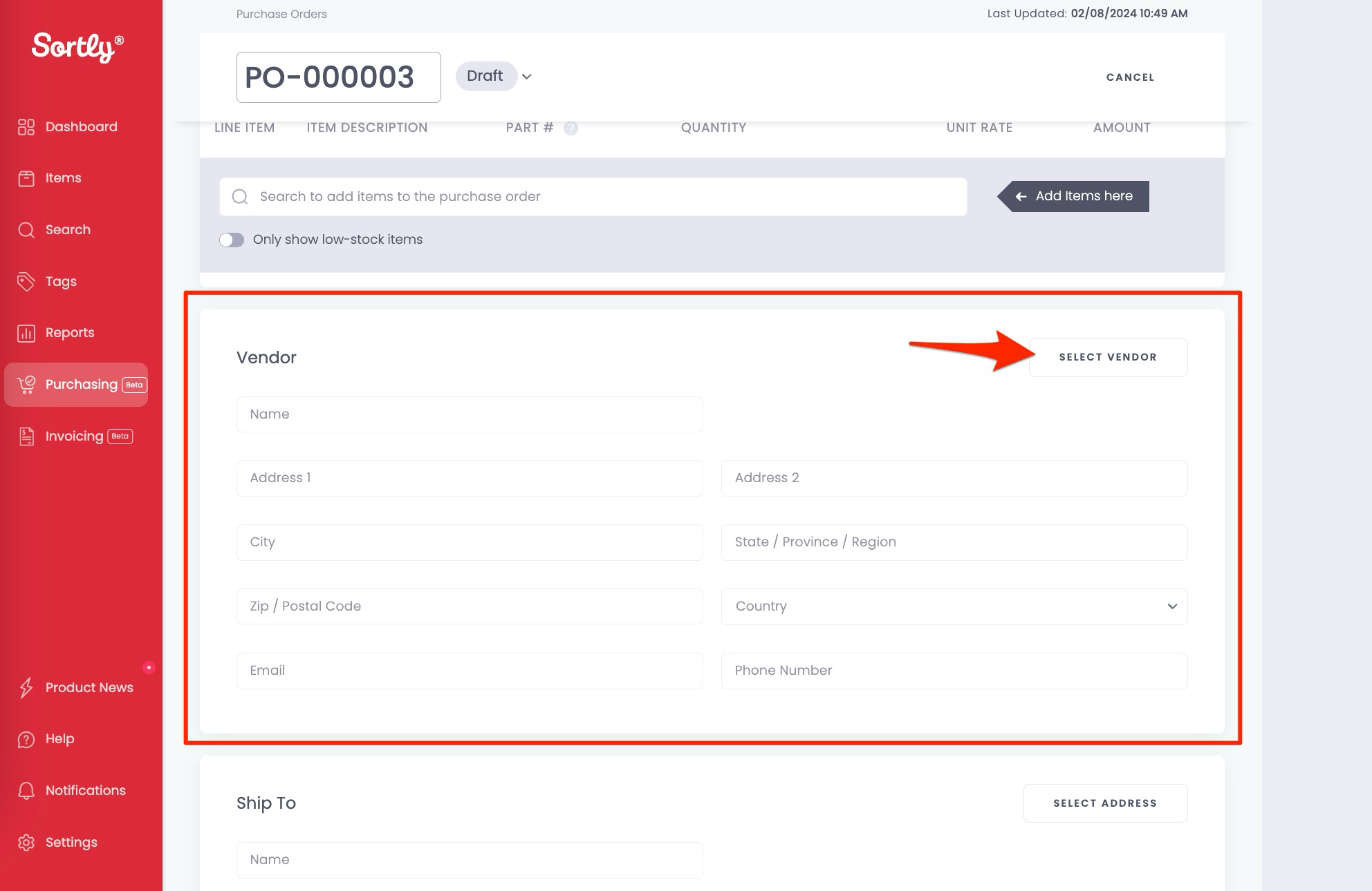 Purchase Orders – Sortly Support