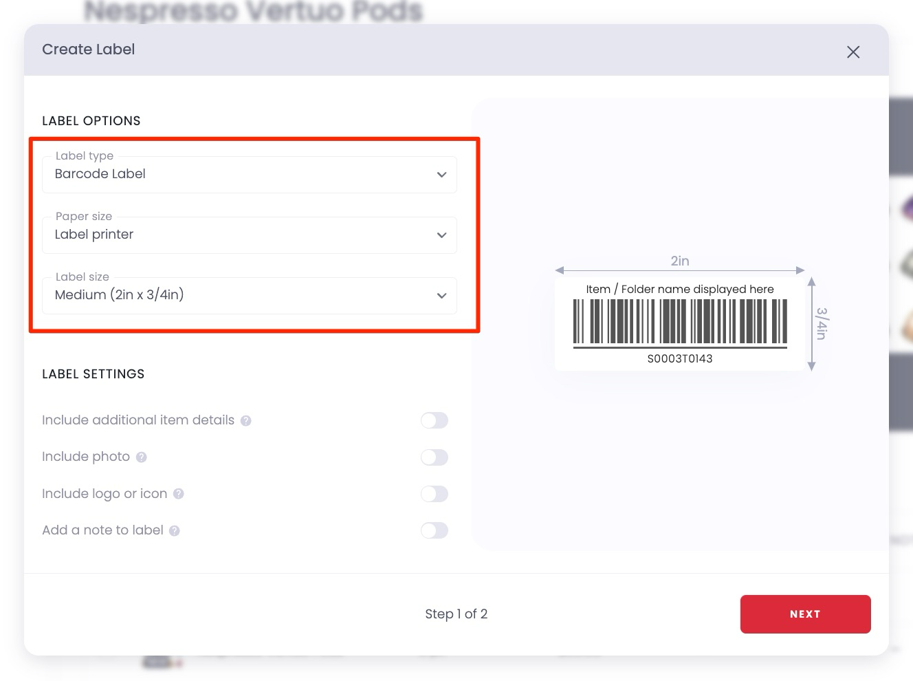 Create QR Code and Barcode Labels – Sortly Support