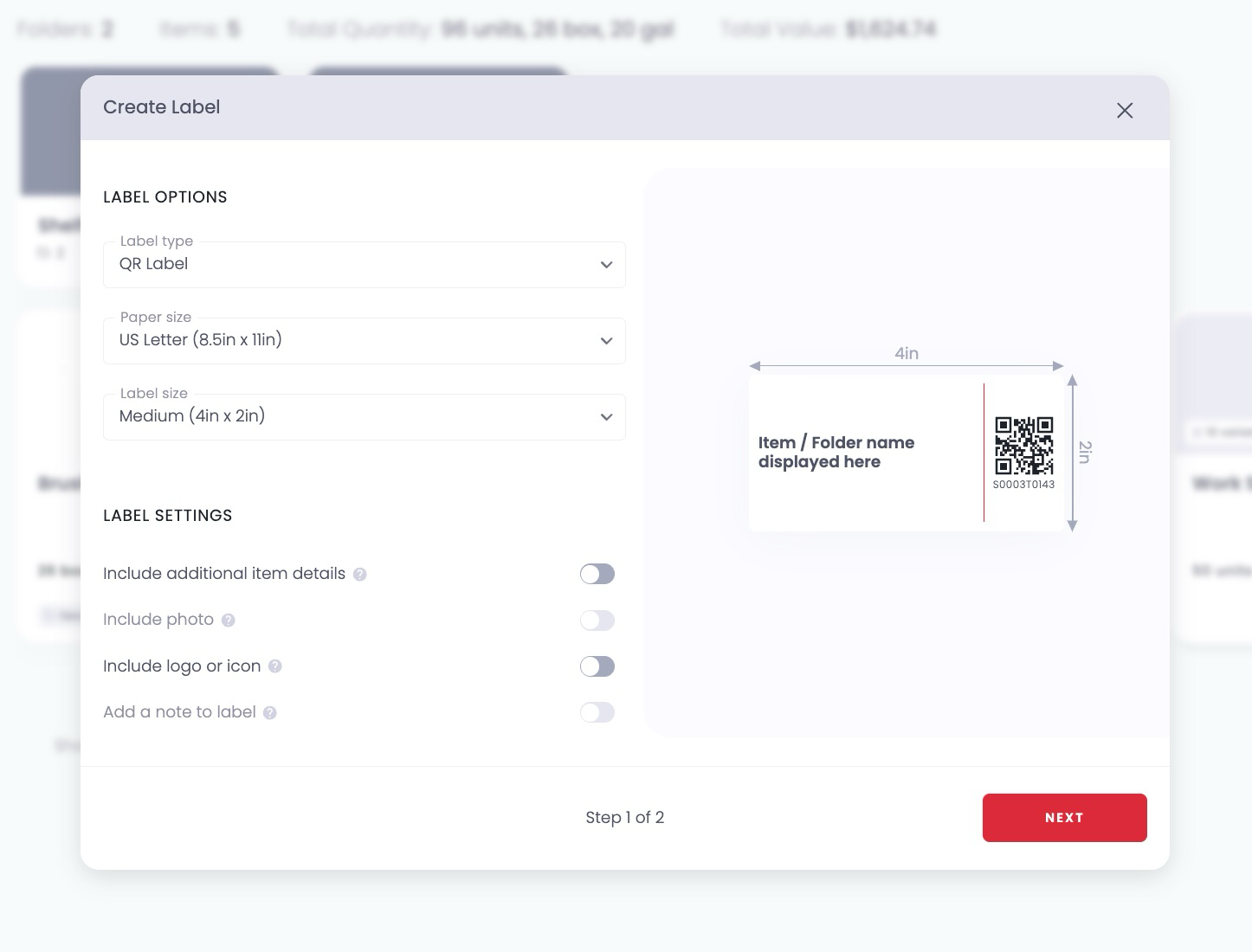Create QR Code and Barcode Labels – Sortly Help Center