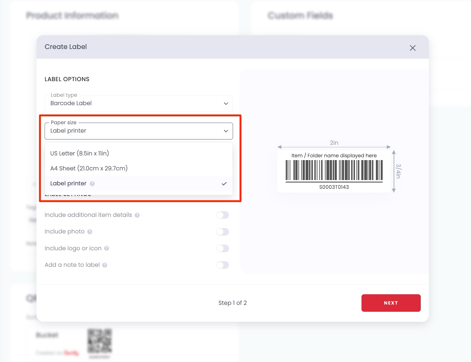 Create QR Code and Barcode Labels – Sortly Help Center