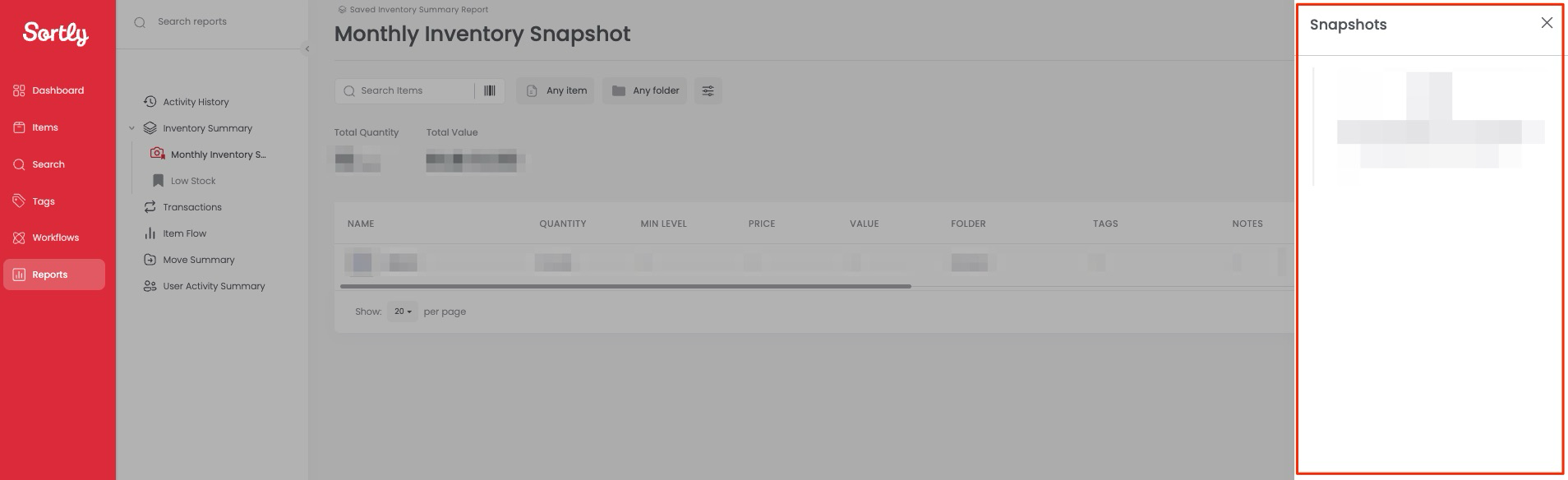 Inventory Snapshot – Sortly Help Center